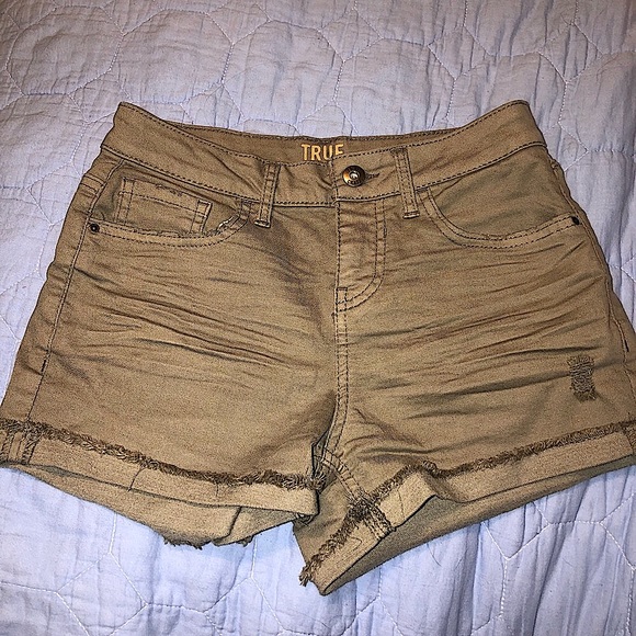 True Craft | Shorts | True Craft Army Green Jean Shorts | Poshmark